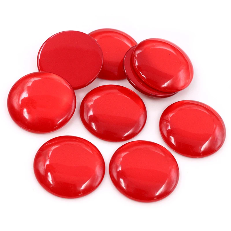 New Fashion 10pcs 25mm Red Color Flat Back Resin Cabochons Cameo G3-18 ...