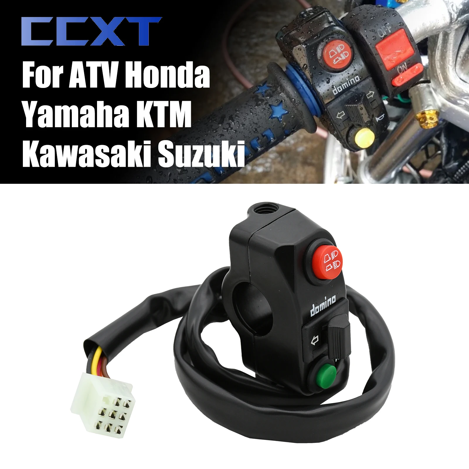 Motorcycle ATV Switch Horn Turn Signals Indicator Switch Far Near Light ...