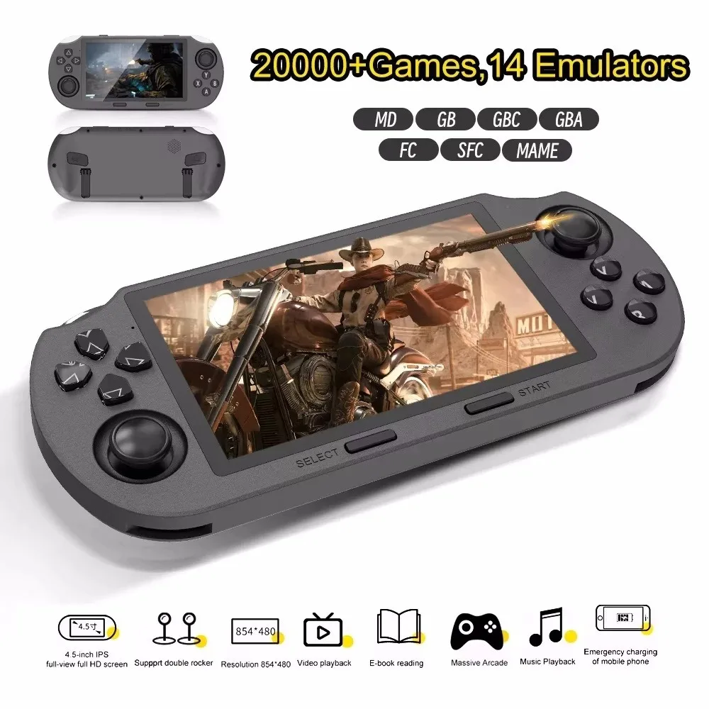 Mini SF3000 Video Game Console Linux System 4.5 Inch IPS Screen 3000mAh ...