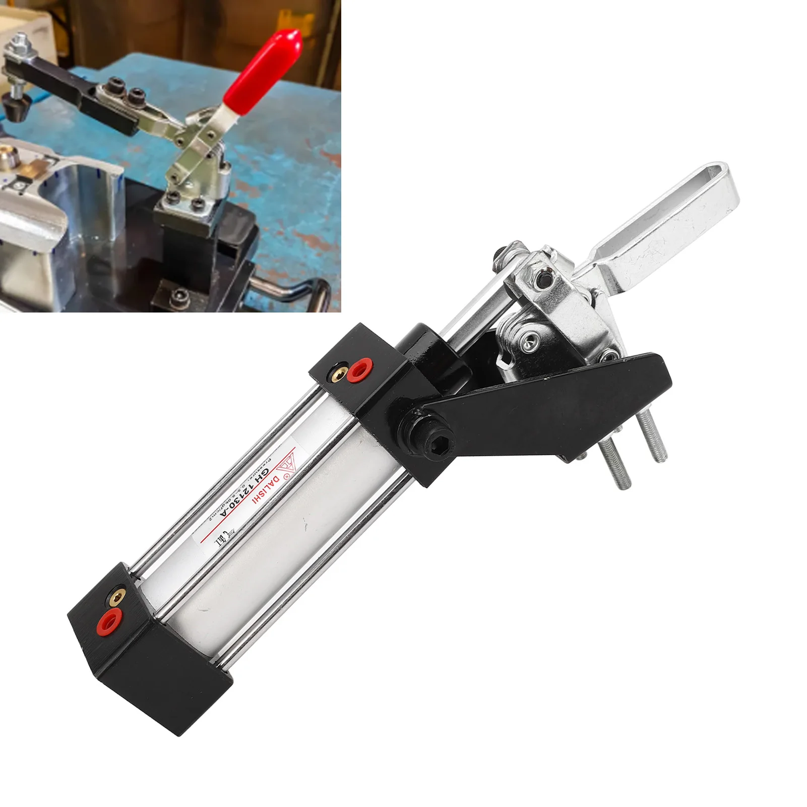Pneumatic-Toggle-Clamp-227kg-Clamping-Force-Air-Cylinder-Pneumatic-Hold ...