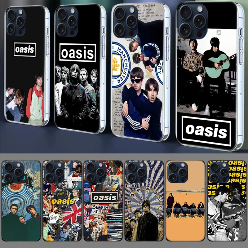 Band O-oasis Clear Phone Case For Iphone 17 Air 16 Pro Max 15 Pro 14 ...
