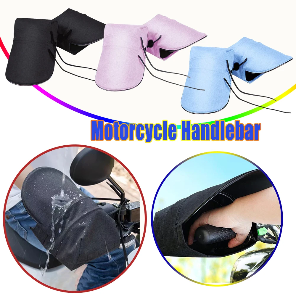 All Weather Motorcycle Hand Grip Covers Waterproof Winter Summer Use ...