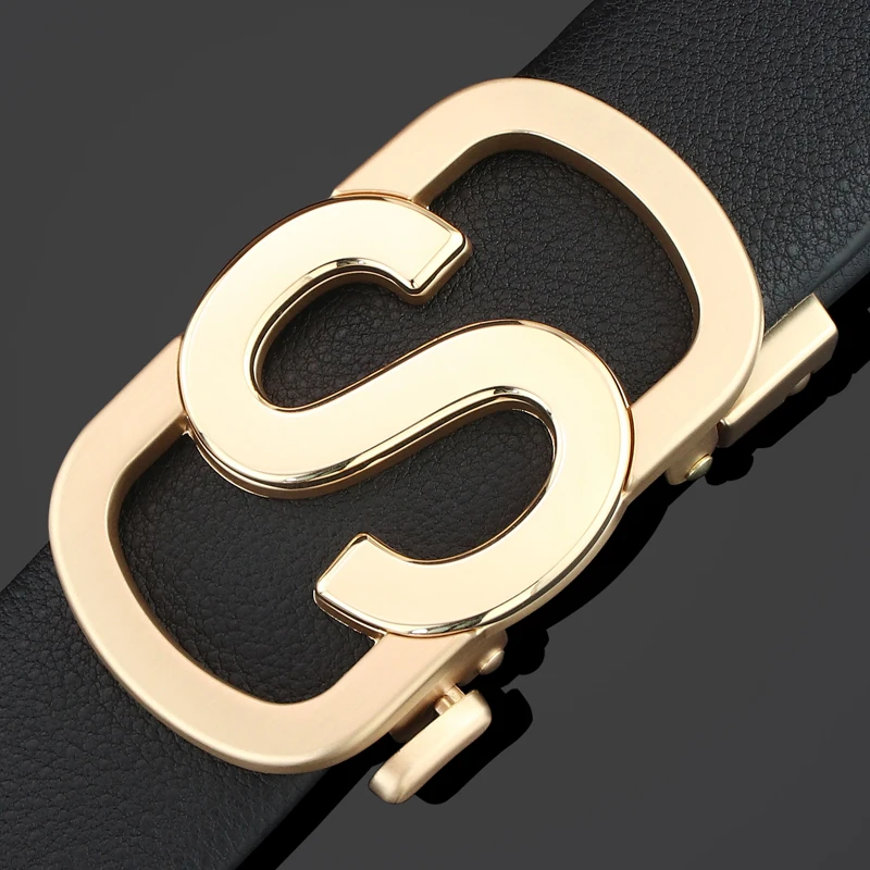 High quality men belts Automatic Buckle letter S luxury waist strap ...