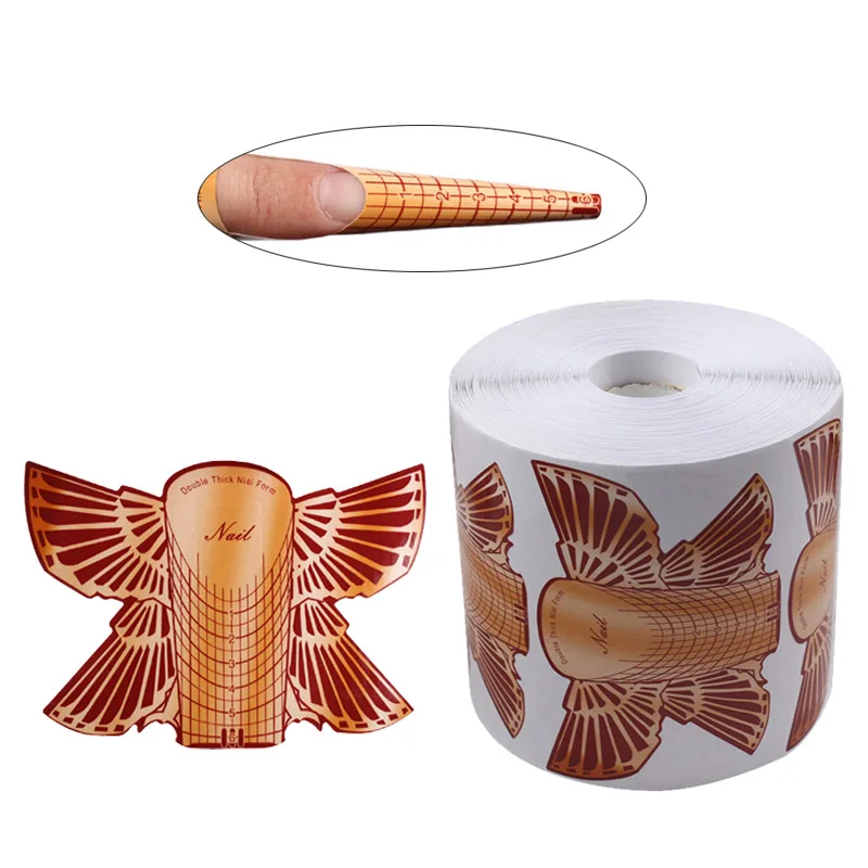 300/500Pcs Butterfly Nail Extension Form Stencils French Nail Forms ...