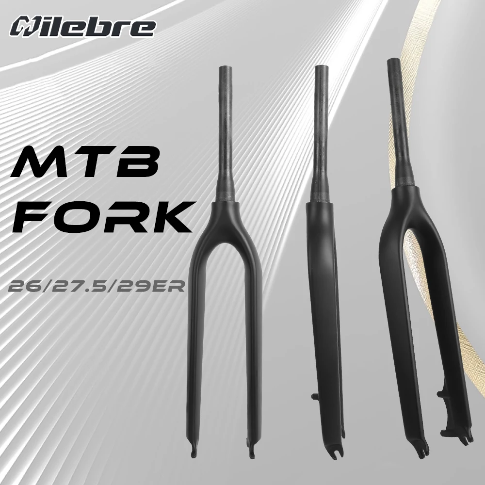 Mountain-Front-Fork-Tapered-1-1-2-Carbon-Fiber-Hard-MTB-Bike-Fork-26-27 ...