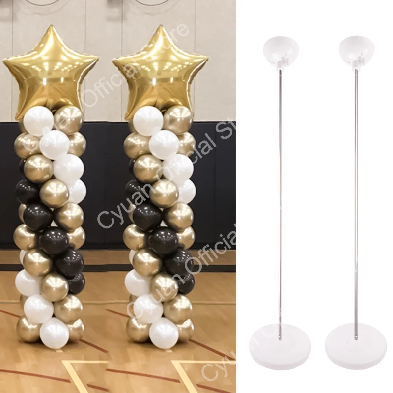 1-2set-Adjustable-Balloon-Column-Stand-Metal-Balloon-Stand-Holder-with ...