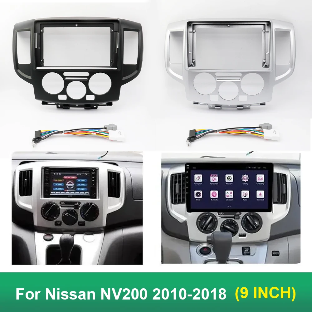 Car-Accessory-Double-Din-9-Inch-Radio-Plastic-Fascia-Panel-Frame-for ...