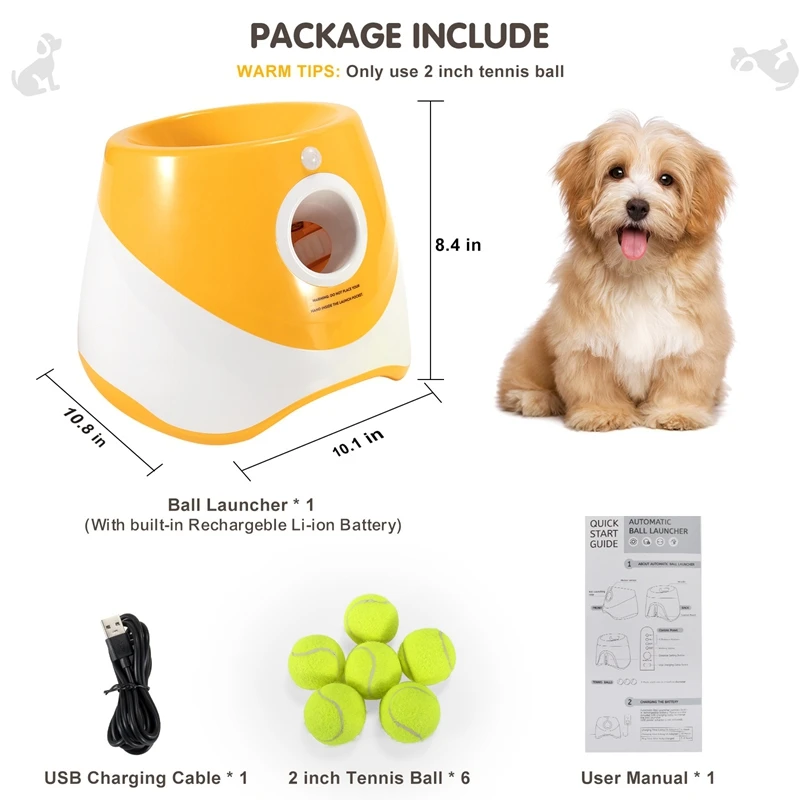 Dog Tennis Ball Launcher Dogs Chase Automatic Toys Automatic Fun ...