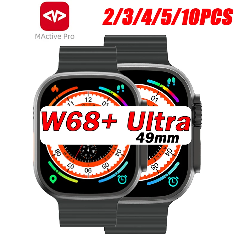 W68 + Ultra Pro Max Smart Watch IWO Ultra 49mm Bluetooth Call NFC GPS ...