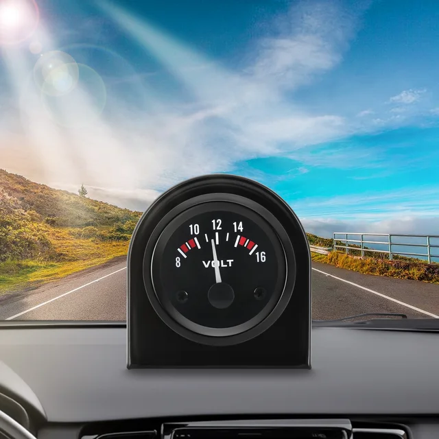 52mm Voltage Gauge 52mm Car Voltmeter Gauge - 12V Digital Voltage Meter ...
