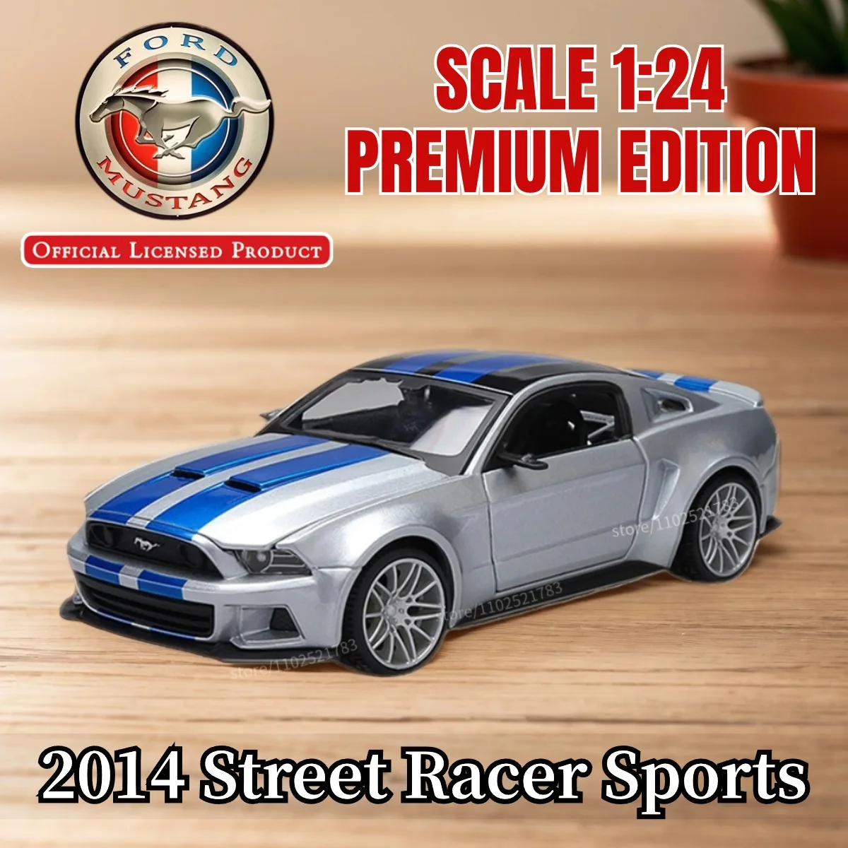 Maisto-1-24-Ford-Mustang-Street-Racer-Replica-Authnetic-Dream-Car-Model ...