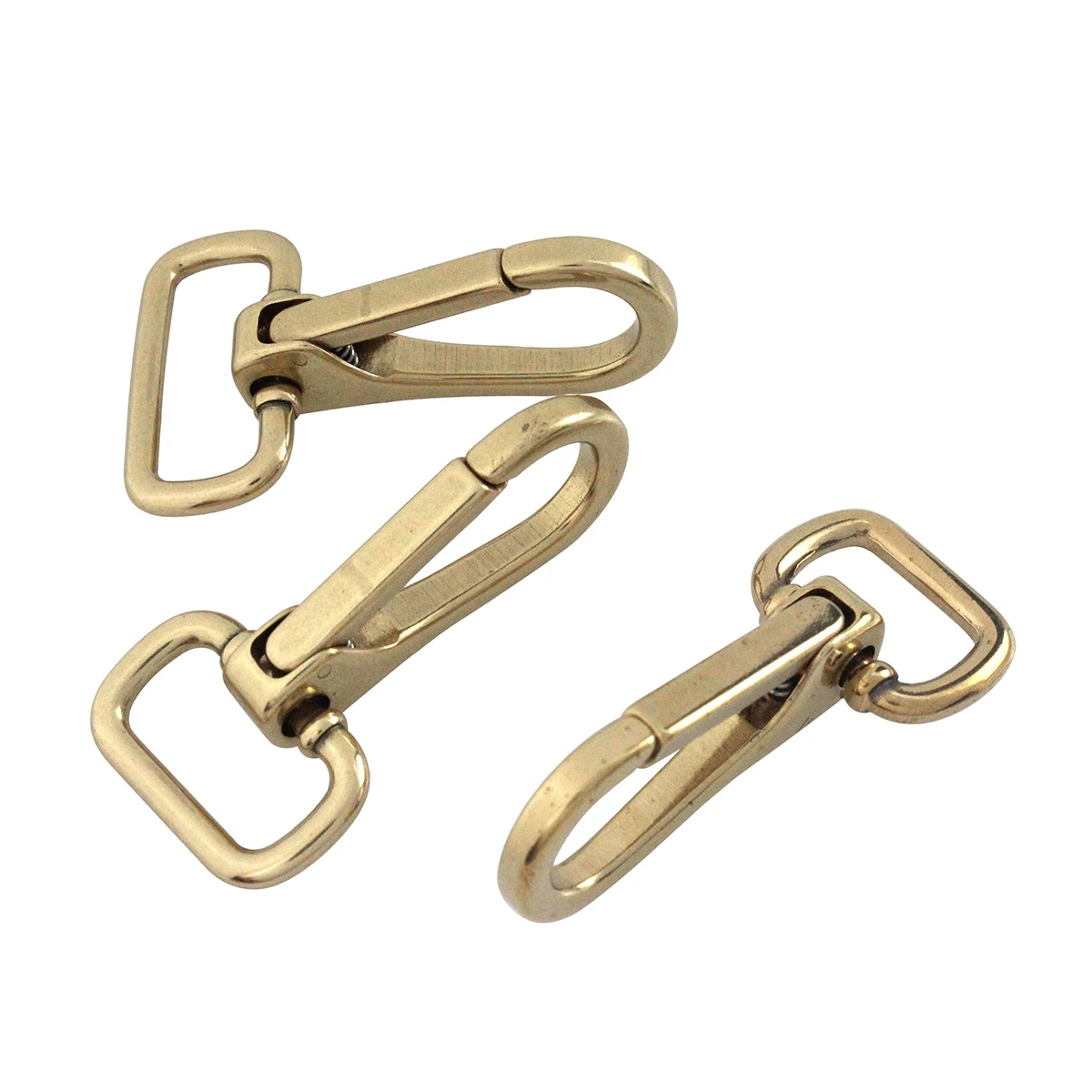 1-piece-Solid-brass-snap-hook-swivel-eye-push-gate-trigger-clasp-for ...