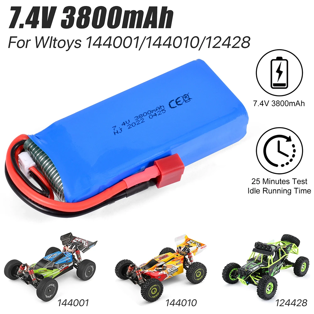 Wltoys 144001 2S 7.4V 3800mAh LiPo Battery for Wltoys 144010 RC Car ...