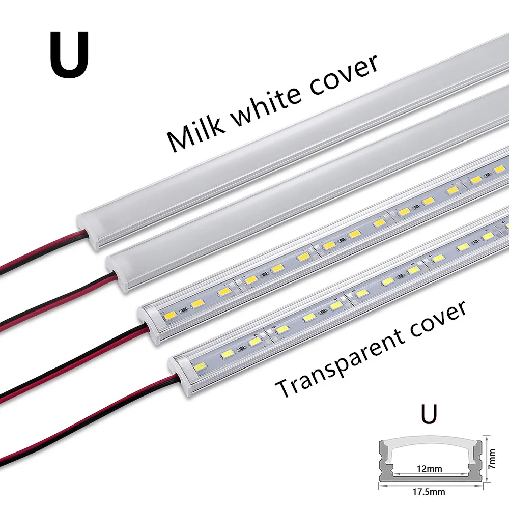 1-20pcs-LED-aluminum-rigid-light-bar-DC12V-50CM-20-inch-U-shape-5730 ...