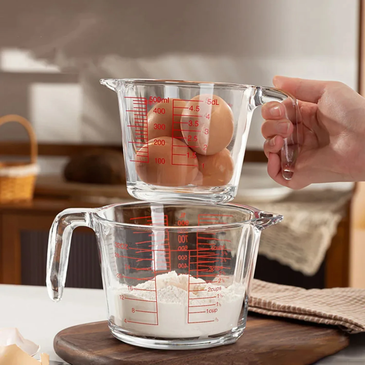 1L-High-Capacity-Glass-Measuring-Cup-with-Scale-Baking-Tools-Microwave ...
