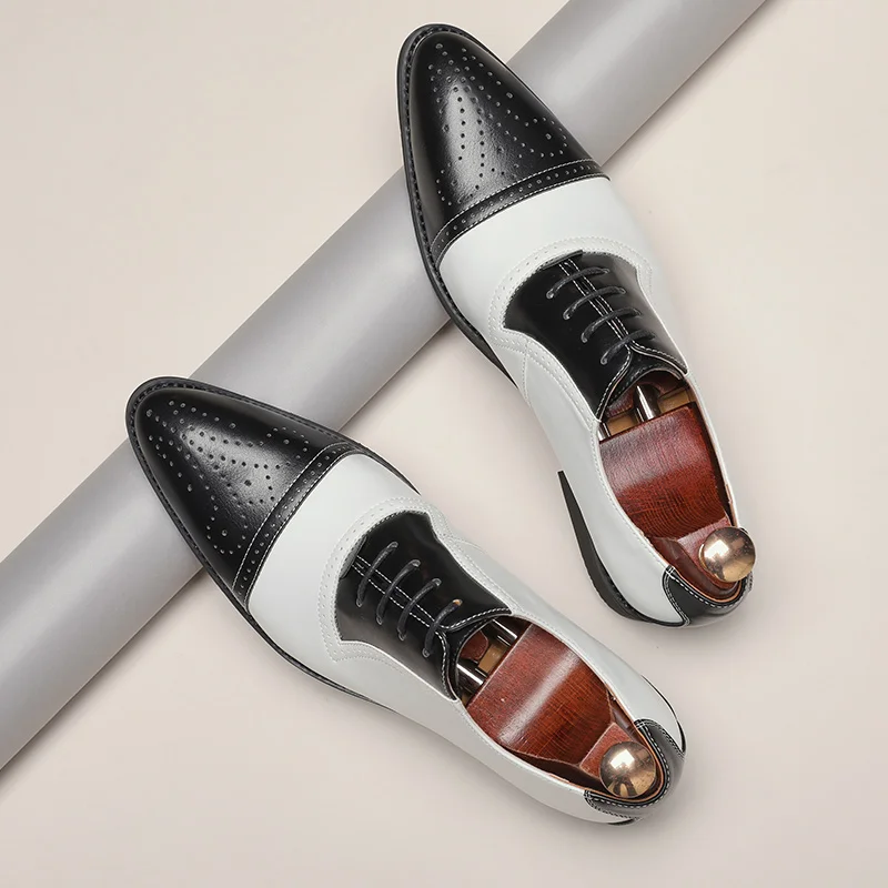 Luxury-Classic-Men-Brogue-Oxford-Dress-Shoes-Genuine-Cow-Leather-Black ...