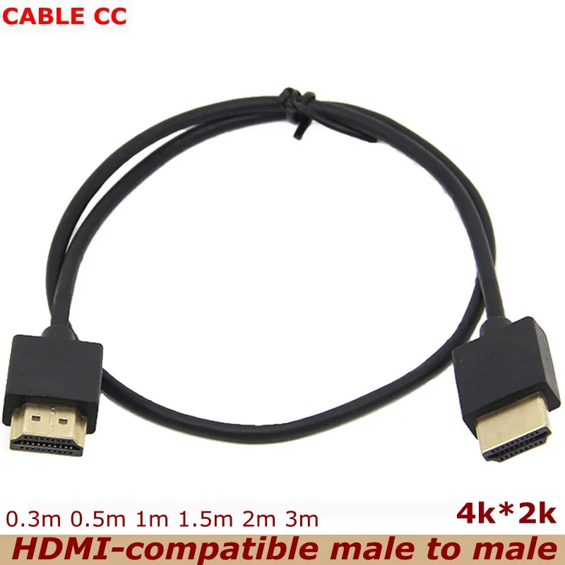 0-5M-OD-3-0mm-Super-Soft-Thin-Cables-HDMI-compatible-male-to-male-Cable ...