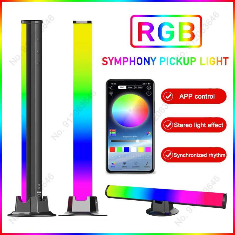 LED Symphony Light RGB Pickup Lights kontrola dźwięku kontrola aplikacji światła kolorowy rytm ...