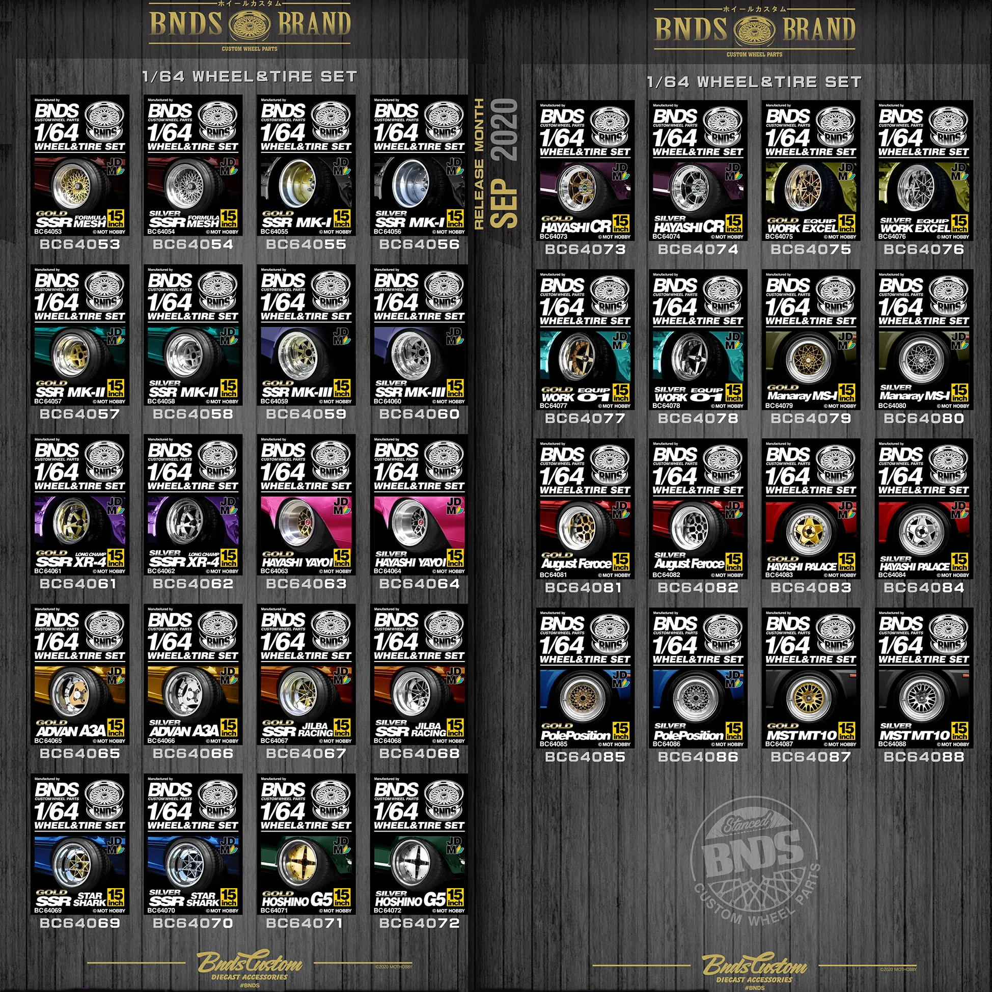 BNDS-1-64-Metal-Wheels-With-Rubber-Tires-Alloy-Design-Rims-Detail-up ...