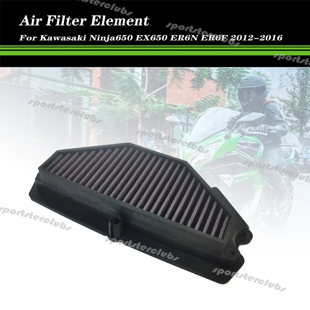 Motorcycle-High-Flow-Air-Filter-Cleaner-Element-For-Kawasaki-Ninja650 ...