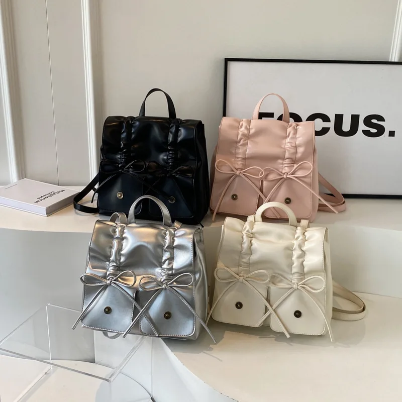 Fashion-Drawstring-Bow-Backpack-For-Women-Luxury-Creative-Designer ...