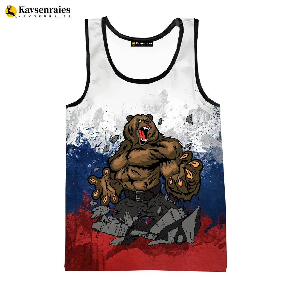 Russia-Bear-3D-Tank-Tops-Men-Russian-Flag-Print-Vest-Women-Fashion ...