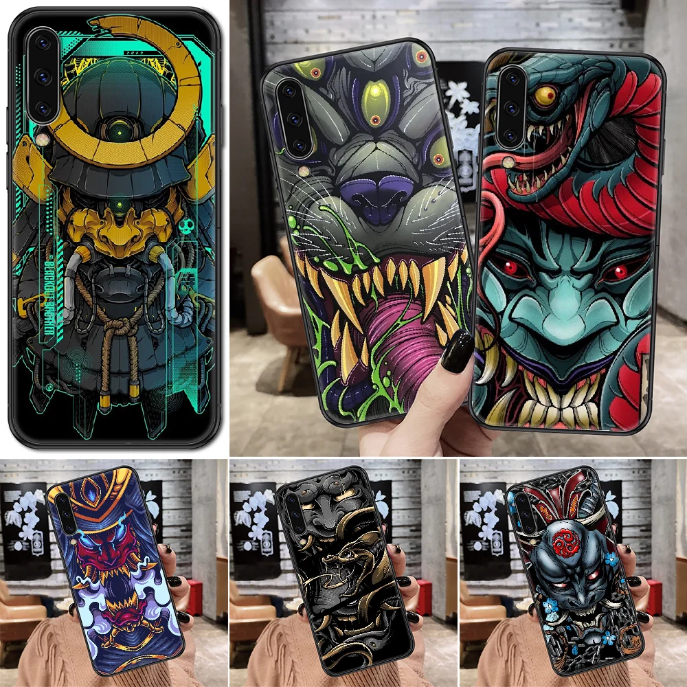 Japanese samurai oni mask Phone case For Samsung Galaxy A 8 10 20 21 30 ...