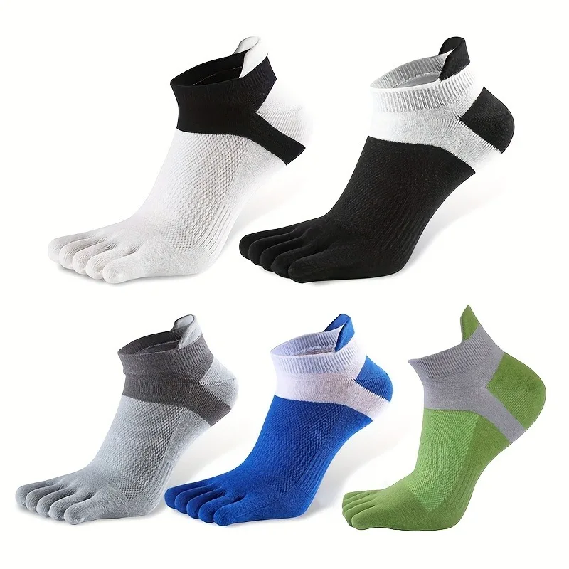 3-Pairs-set-Men-s-Breathable-Colorblock-Toe-Socks-For-Sports-For-All ...
