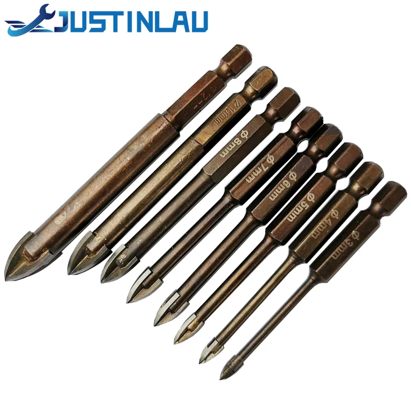 Justinlau Tungsten Carbide Glass Drill Bit Set Alloy Carbide Point With ...