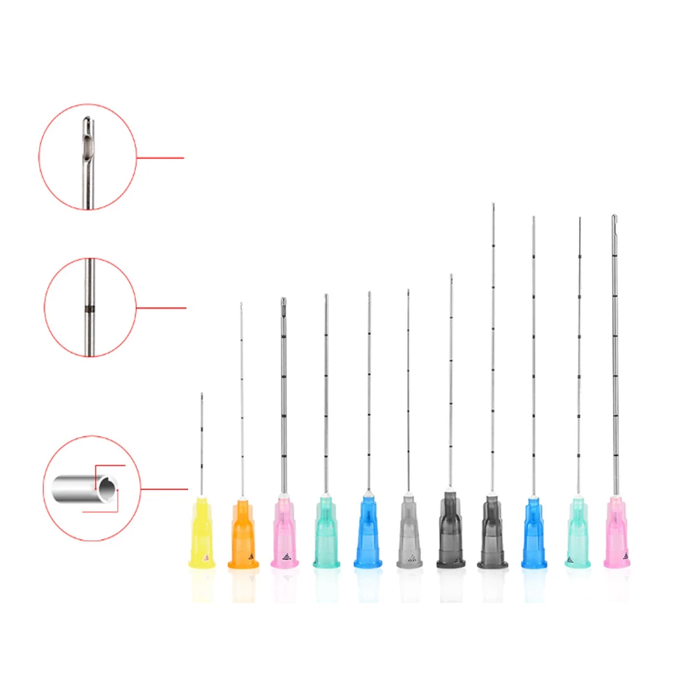 Fine Micro Cannula 18g 50mm 70mm 100mm Student Teaching Blunt Tip ...