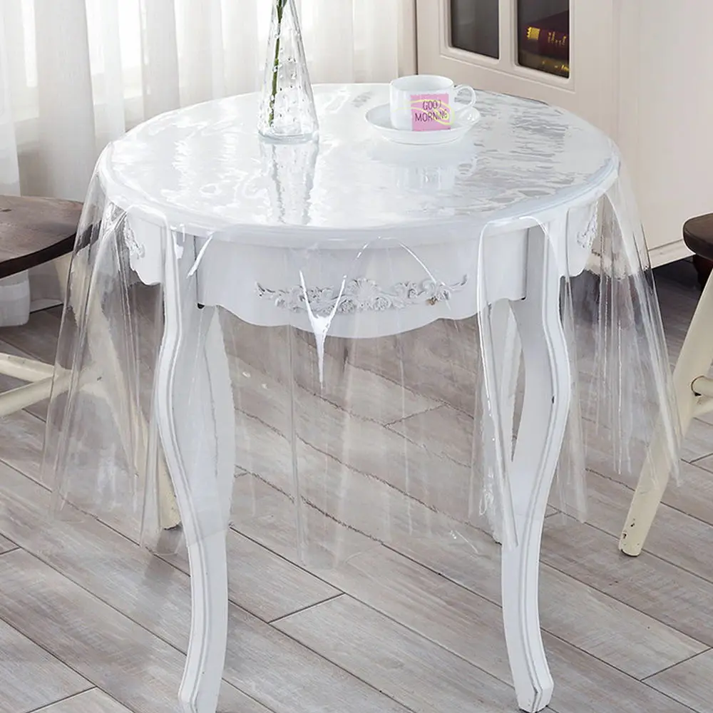 Plastic-Transparent-Round-Tablecloth-Waterproof-Oil-Proof-Easy-Clean ...