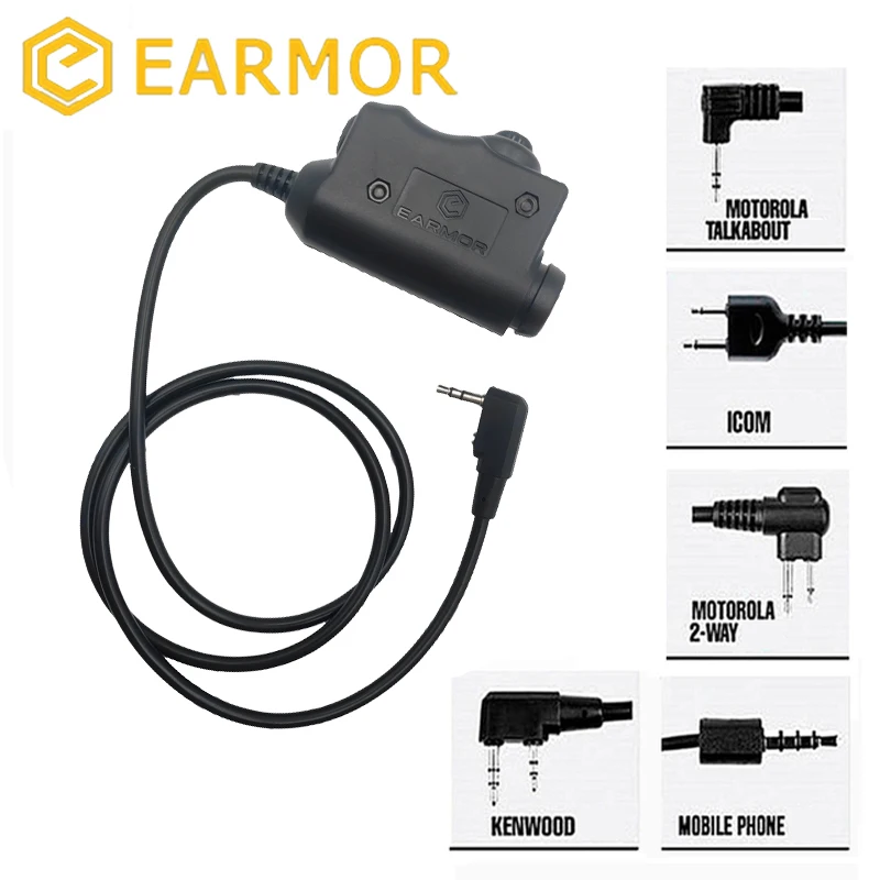 EARMOR-Tactical-PTT-Tactical-Headset-Button-activated-push-to-talk-PTT ...