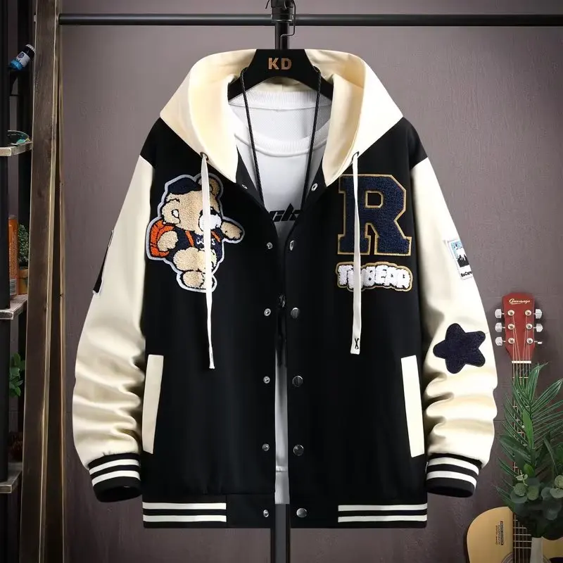 2023 Spring Autumn Men's Jackets Korean Fashion Streetwear Baseball ...