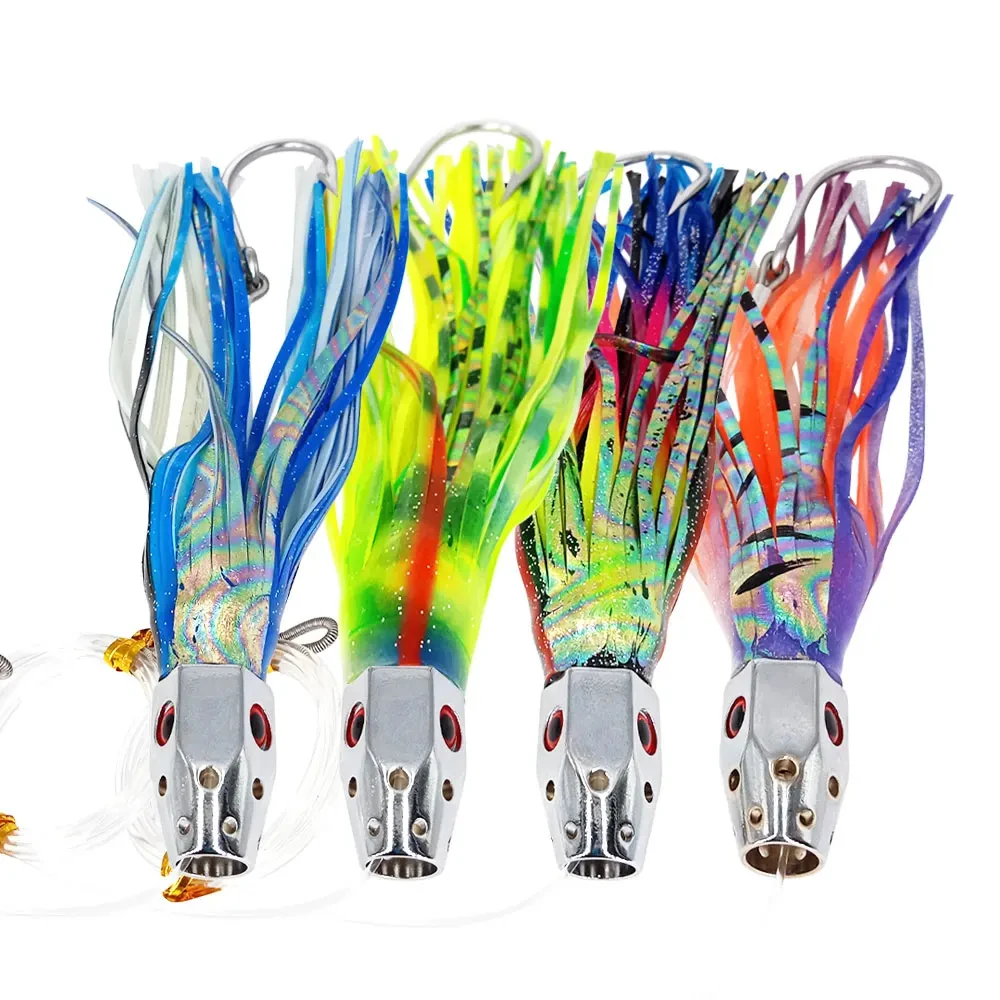 1pc-23cm185g-Trolling-Lure-Bait-Copper-Head-Octopus-Squid-Skirt-Bait ...