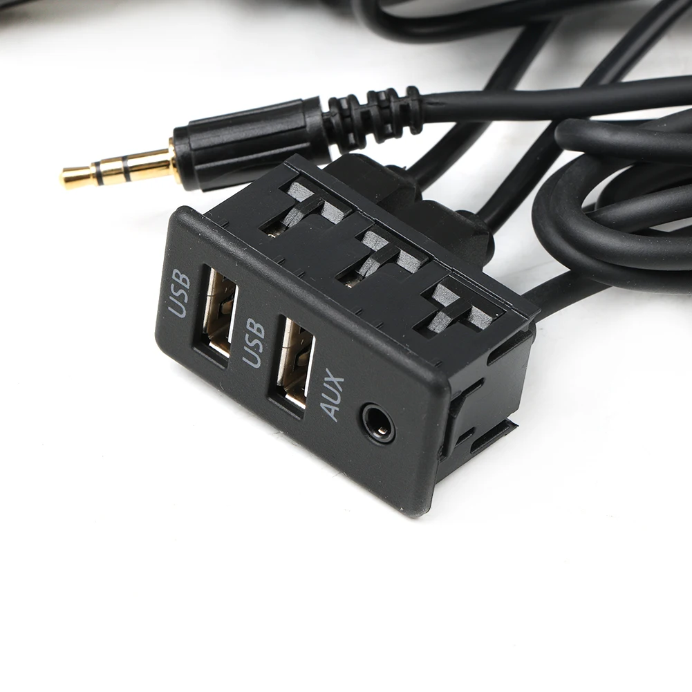 150CM 3 Styles Car Dash Flush Mount AUX USB Port Panel Auto Boat Dual ...