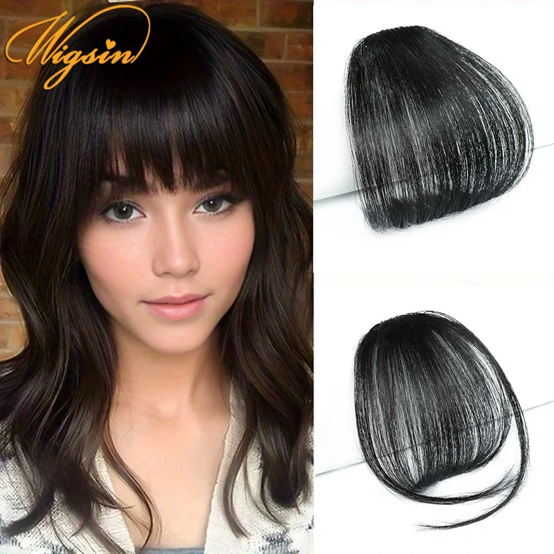 WIGSIN-Synthetic-Air-Bangs-Clip-In-Hair-Extension-Fake-Fringe-False ...
