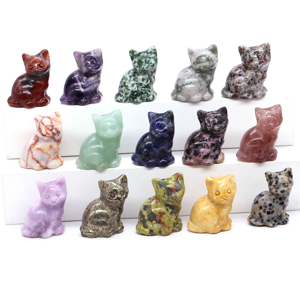 30mm-Mini-Cat-Ornament-Garden-Natural-Stone-Carving-Kitten-Statue-Gift ...