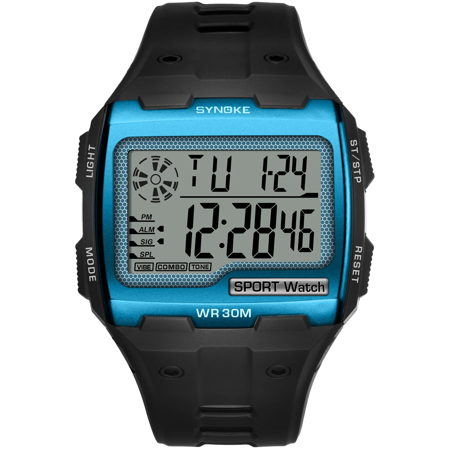 SYNOKE-Men-s-Square-Digital-Watch-Luminous-Multifunctional-Big-Dial ...