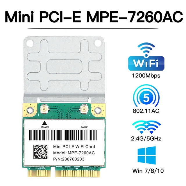 WiFi 6E 5374Mbps AX210 Wireless Mini PCI-E WiFi Card For Bluetooth 5.2 ...