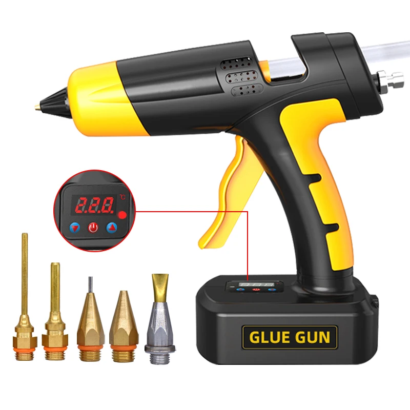100W-Cordless-Lithium-Battery-Hot-Melt-Glue-Gun-with-Digital-Display ...