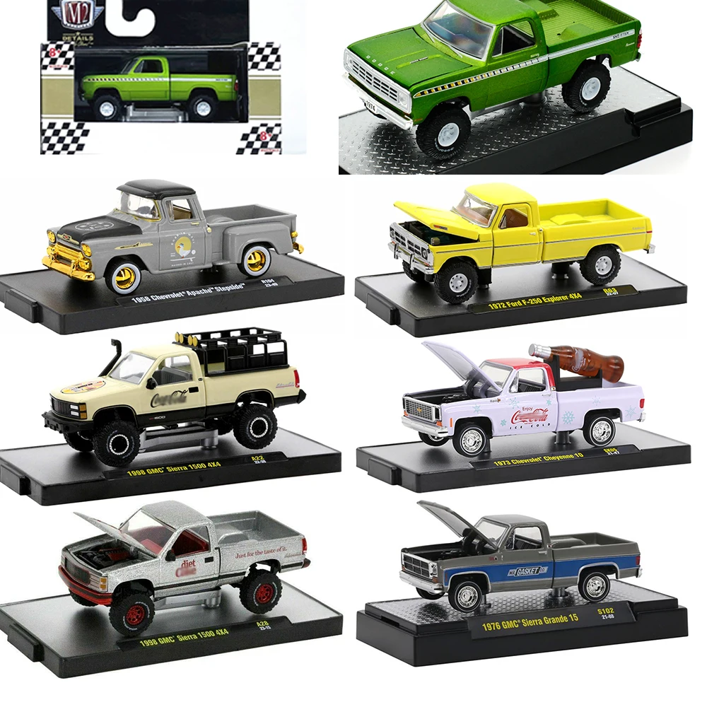 1-64-M2-Machines-Alloy-Car-Model-Toys-1-64-Pickup-Diecast-Vehicle ...