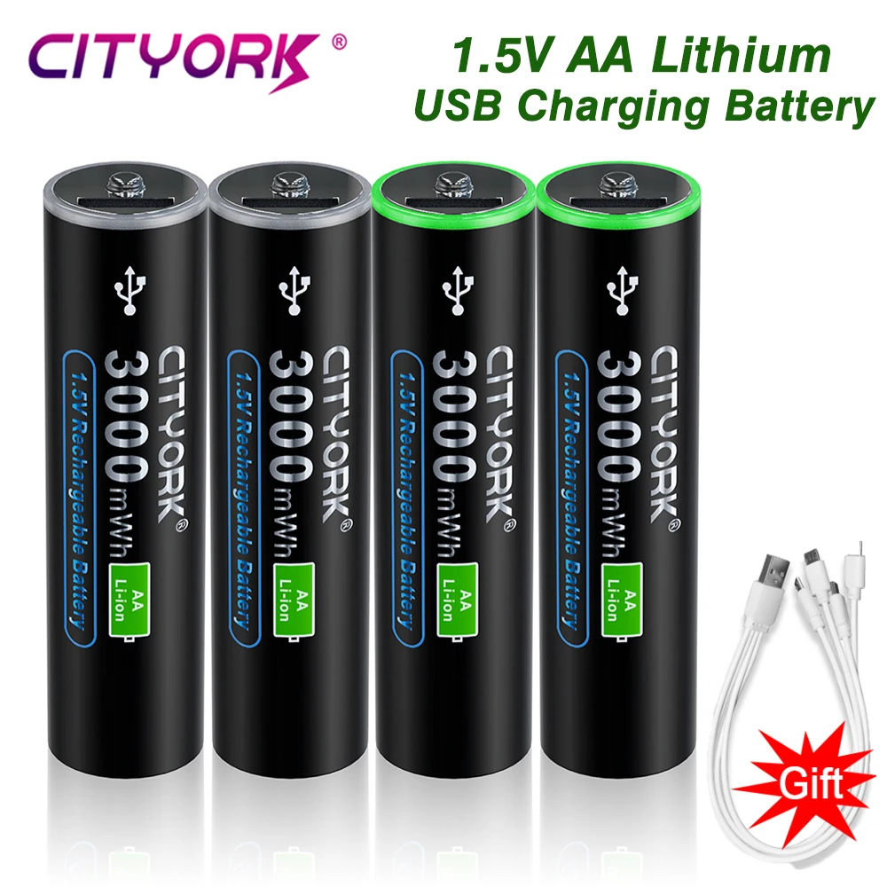 CITYORK-1-5V-AA-Lithium-ion-Rechargerable-Battery-Micro-USB-Fast ...