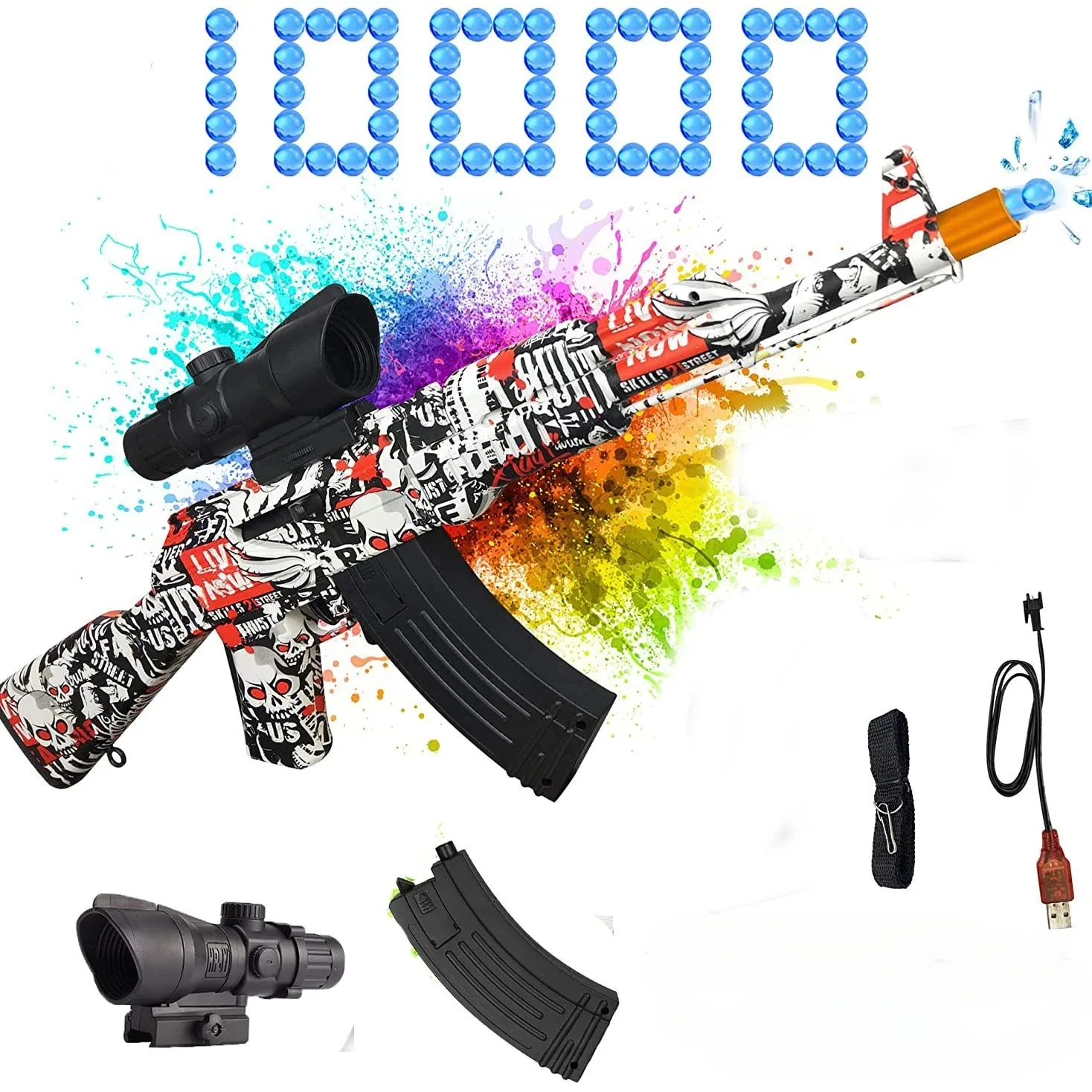 AK47-Toy-Gun-Art-Poster-Pintura-De-Lona-Mural-De-Parede-Living-Room ...