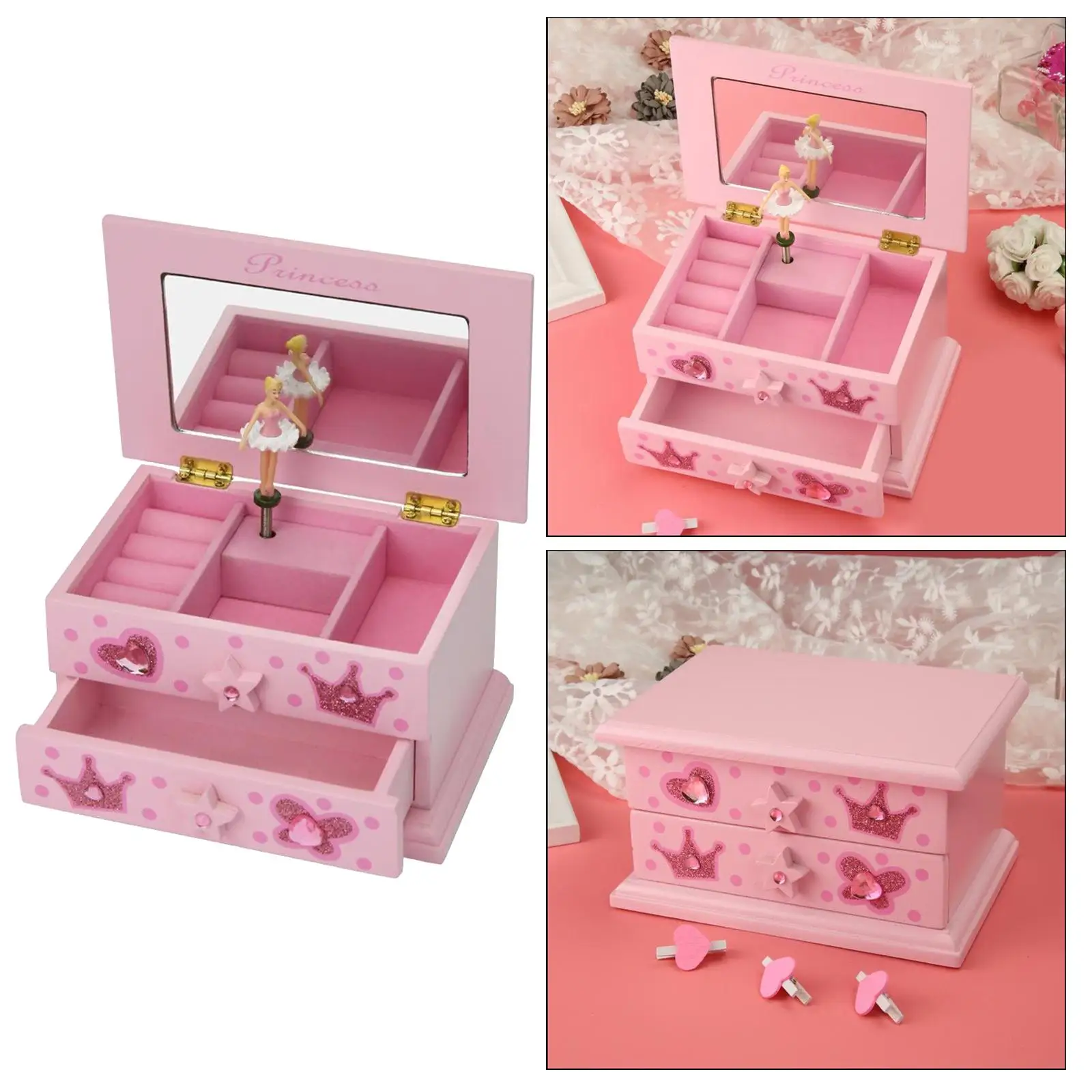 Jewelry-Box-for-Women-Girls-Jewelry-Organizer-Storage-Case-with-Two ...