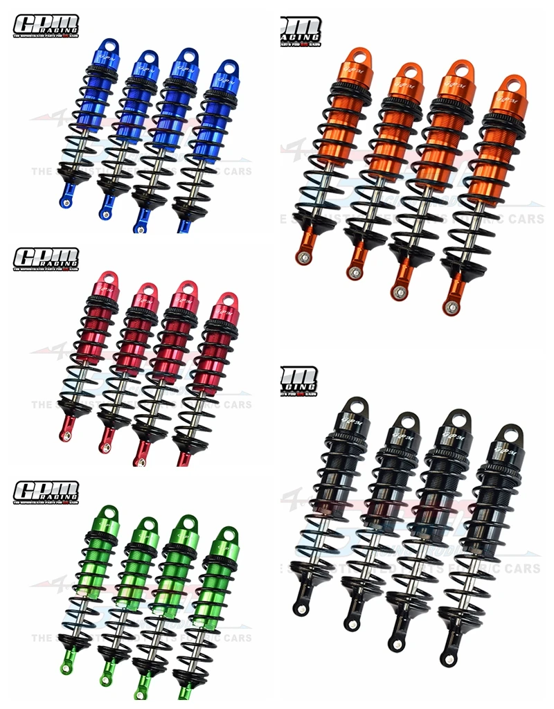 GPM Alloy Metal Front + Rear Shock Absorber Damper for TRAXXAS SLEDGE 1 ...