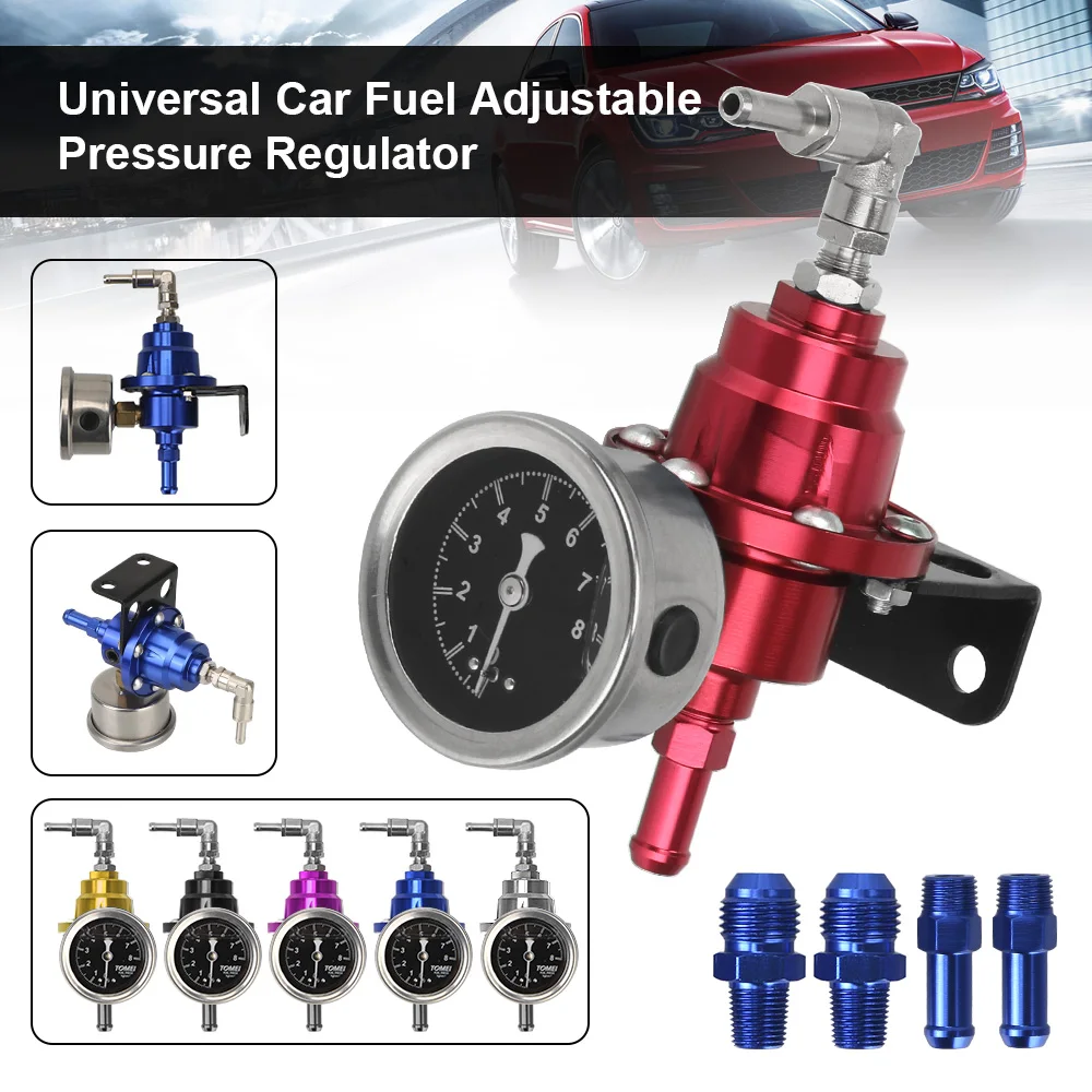 Adjustable-Fuel-Pressure-Regulator-Universal-7-Colors-with-Gauge-Kit ...