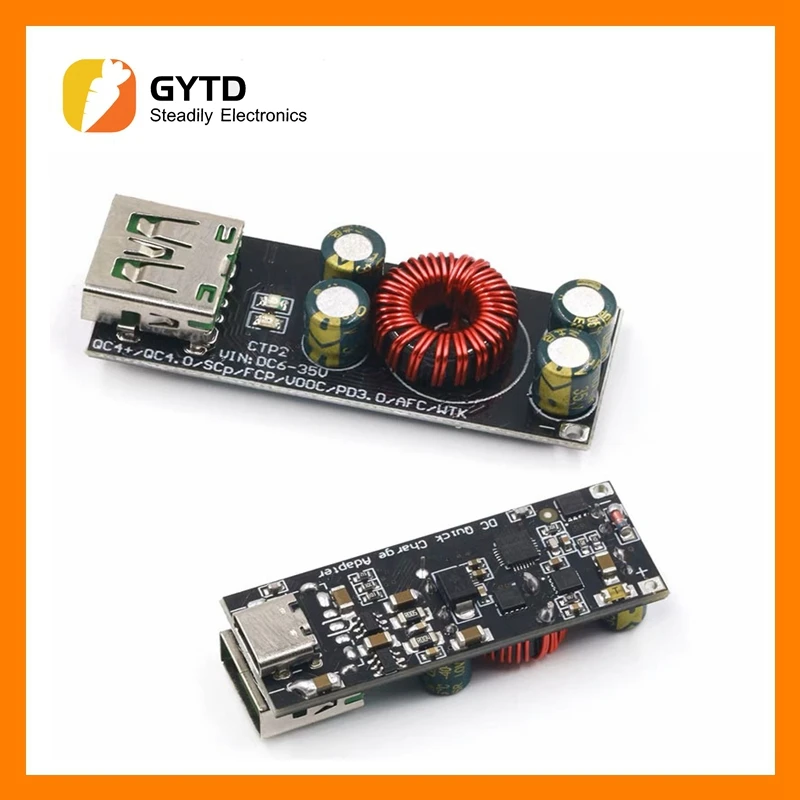 QC4.0 QC3.0 USB Type-C Mobile Phone Quick Charge Adapter 6 -35V Step Down Buck Boost Module for ...