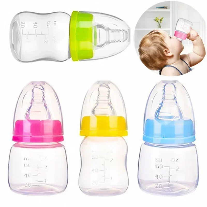 60ML-Baby-Bottle-Portable-Safe-PP-Plastic-Mini-Baby-Bottle-Kids-Nursing ...
