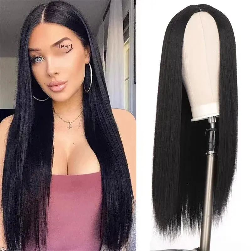 Amazon-New-Synthetic-Wig-Women-s-Straight-Black-Hair-Wig-European ...