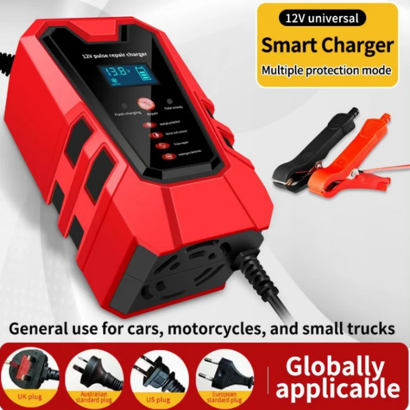 12V Pulse Repair 6A Fast Charge For Car Motorcycle 4AH-100AH Lead-acid ...